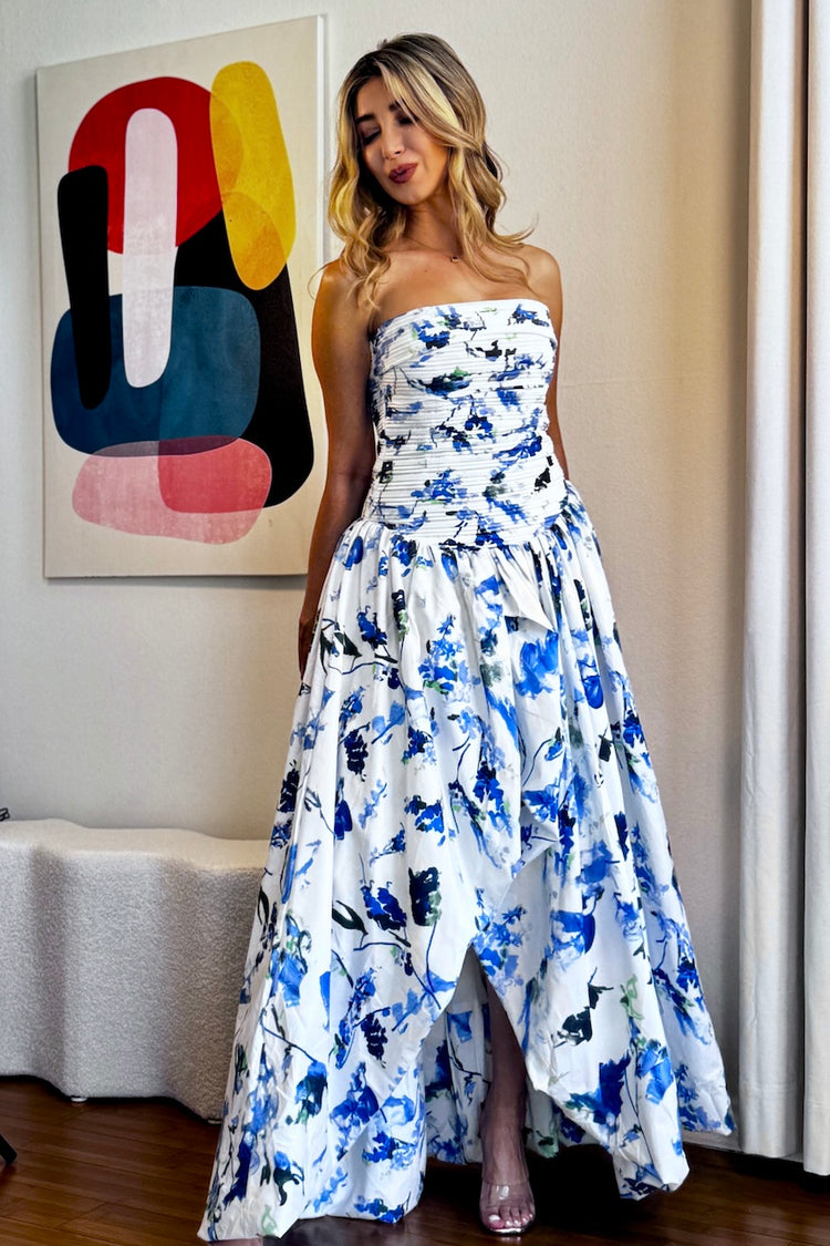 Amy Bubble Hem Floral Maxi Dress – shopUNIQUES.com